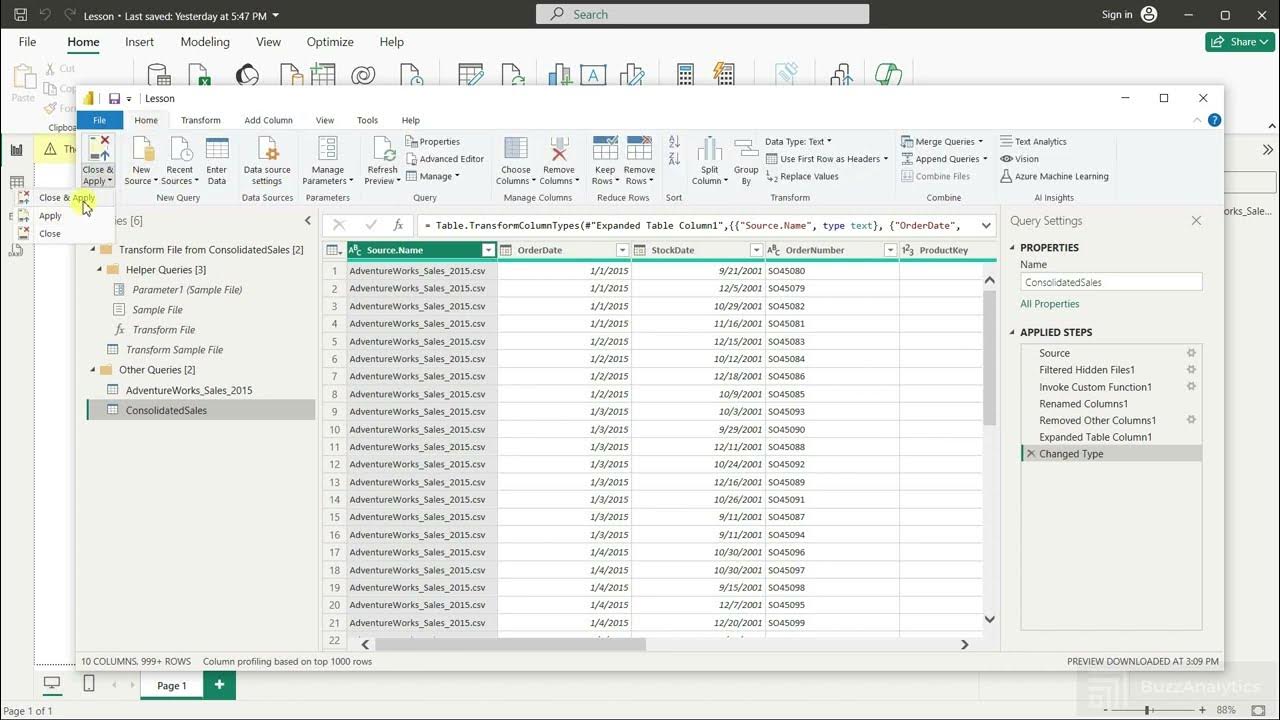 Combining CSV/Excel Files in Power BI Part 1 - YouTube