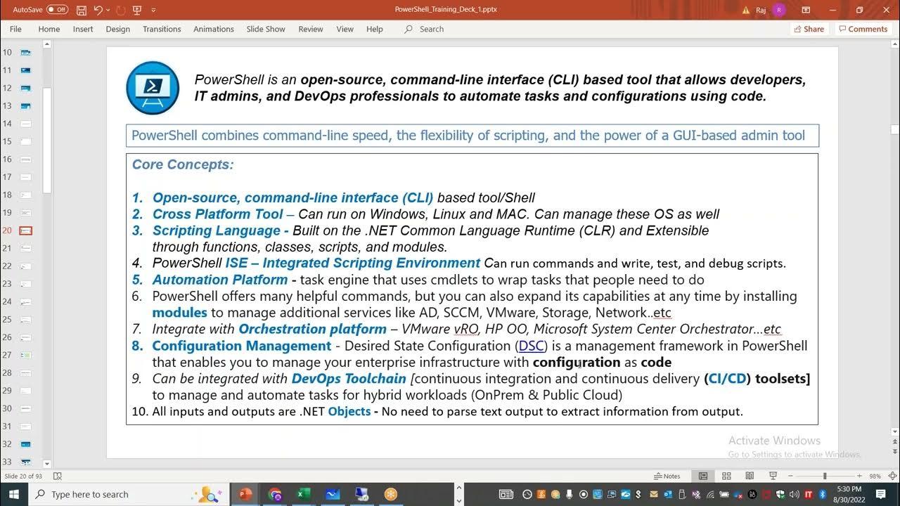 POWERSHELL IN ENGLISH - CORE CONCEPTS - YouTube