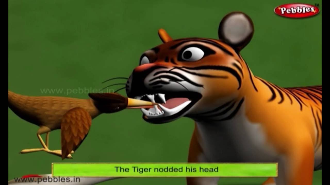 Tiger and Woodpecker | 3D Moral Stories For Kids in English | 3D Animal ...