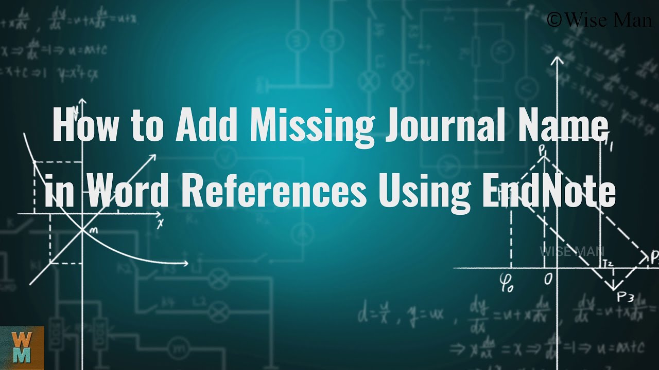 How to Add Missing Journal Name in Word References Using EndNote - YouTube