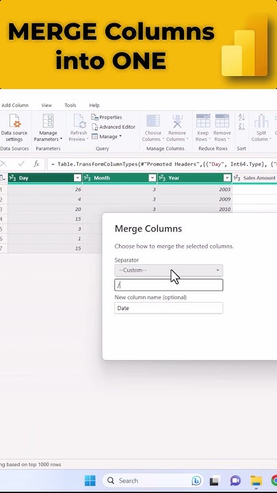 Unlock the Magic of #powerquery | MERGE Multiple Columns into ONE Column | Part 8 # #powerquery ...