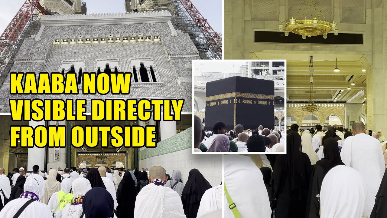 Holy Kaaba now directly visible from outside Masjid Al Haram | ASMR ...