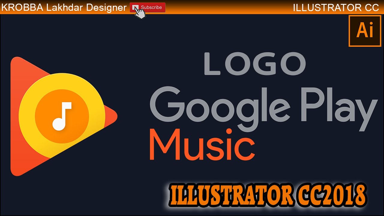 Google play music Logo in Adobe Illustrator CC - YouTube