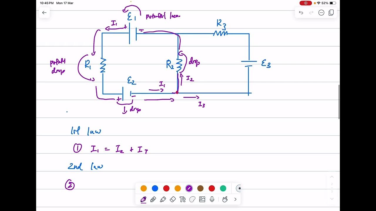 Kirchhoff’s Laws Circuit Example Problem - YouTube