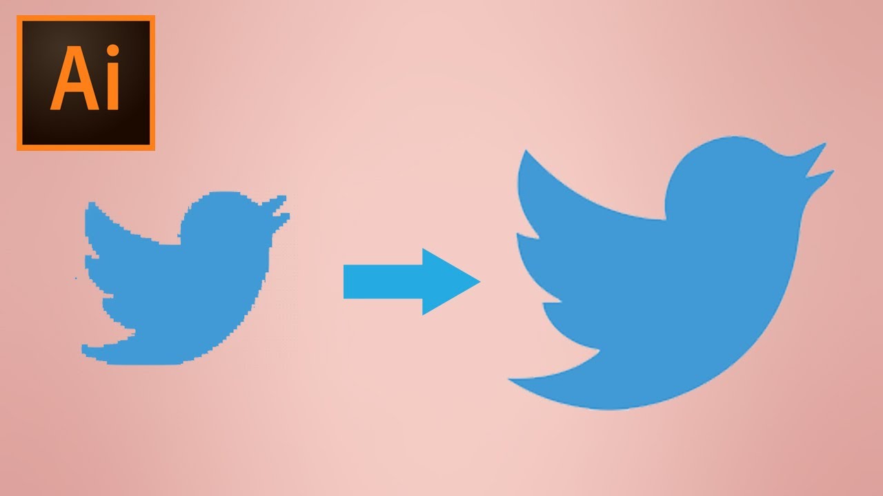 Change a low resolution image to super sharp in adobe illustrator - YouTube