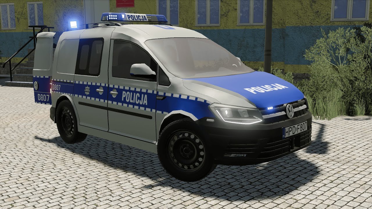 [FS19] Prezentacja - Volkswagen Caddy Radiowóz KMP - YouTube