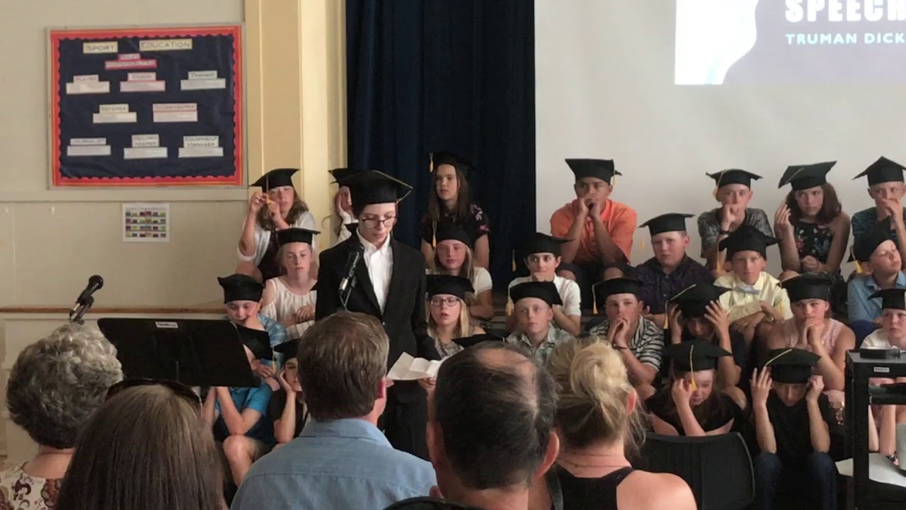 Truman's 5th grade graduation speech - YouTube