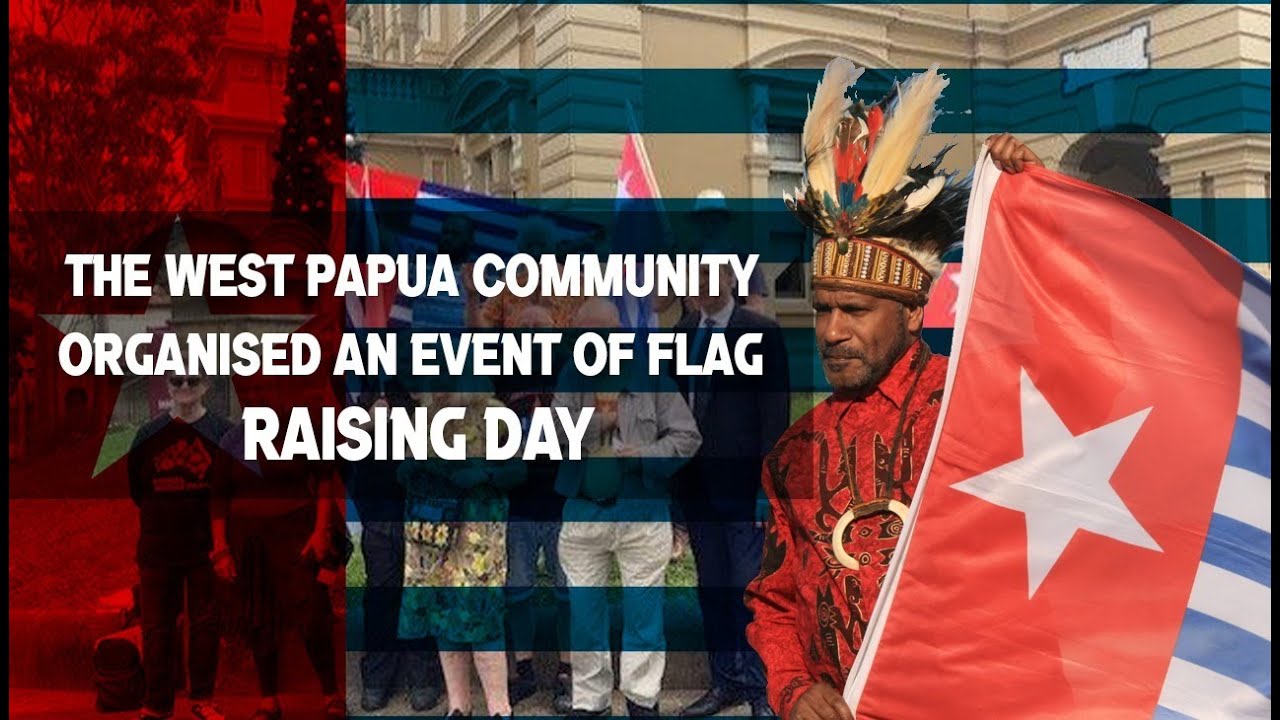 The west Papua community organized an event of flag raising day - YouTube