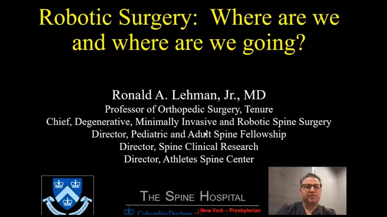 Dr Ronald A Lehman - Recent Advances in Robotic technology - YouTube