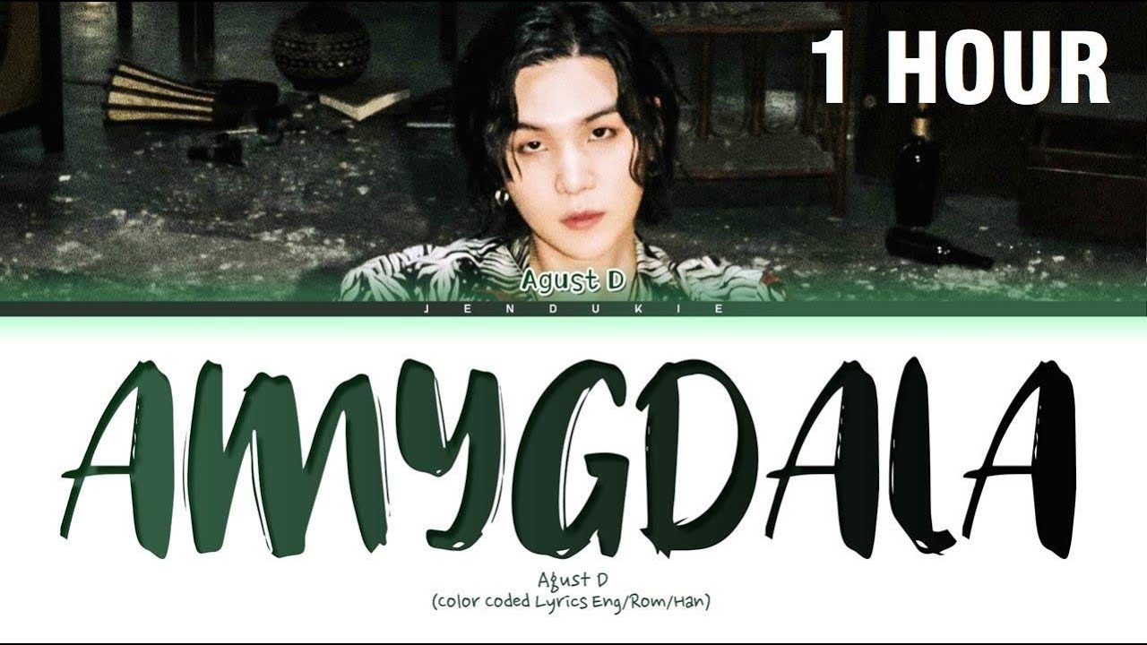 [1 HOUR] Agust D AMYGDALA Lyrics (Color Coded Lyrics) - YouTube
