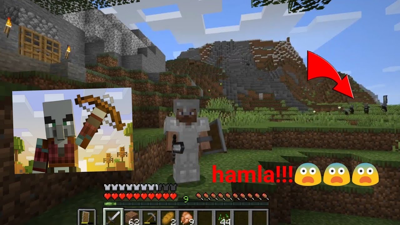 fighting pilagers!!! (Minecraft part-5) - YouTube