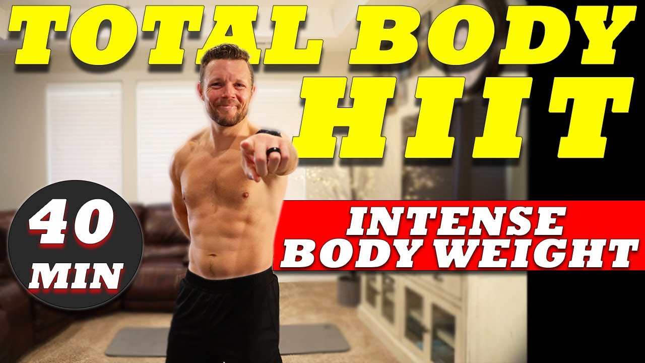 40 Min Intense & Sweaty Total Body HIIT! | Active Rest | No Equipment ...