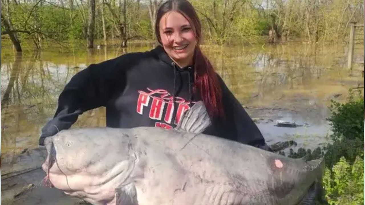 Ohio teen pulls in 'massive' 101-pound blue catfish setting new state ...