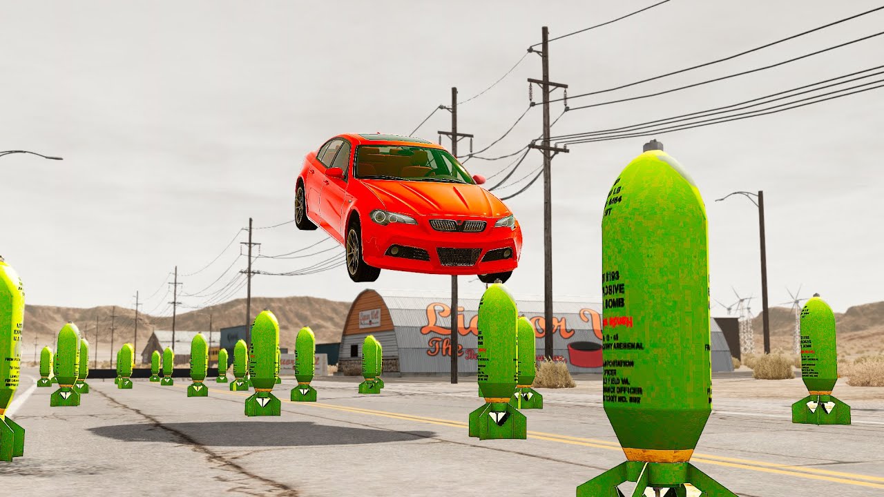 CARS VS NUCLEAR BOMBS #1 | BeamNG DRIVE - YouTube
