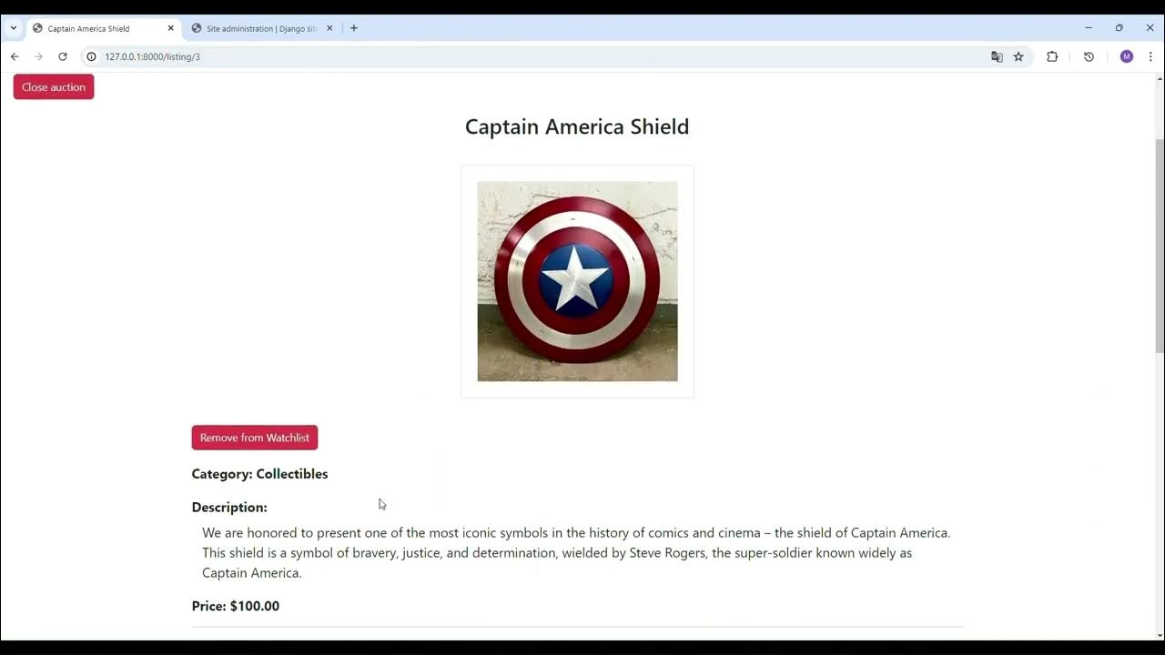 CS50's Web Programming with Python and JavaScript | Project 2: Commerce | Video Submission - YouTube