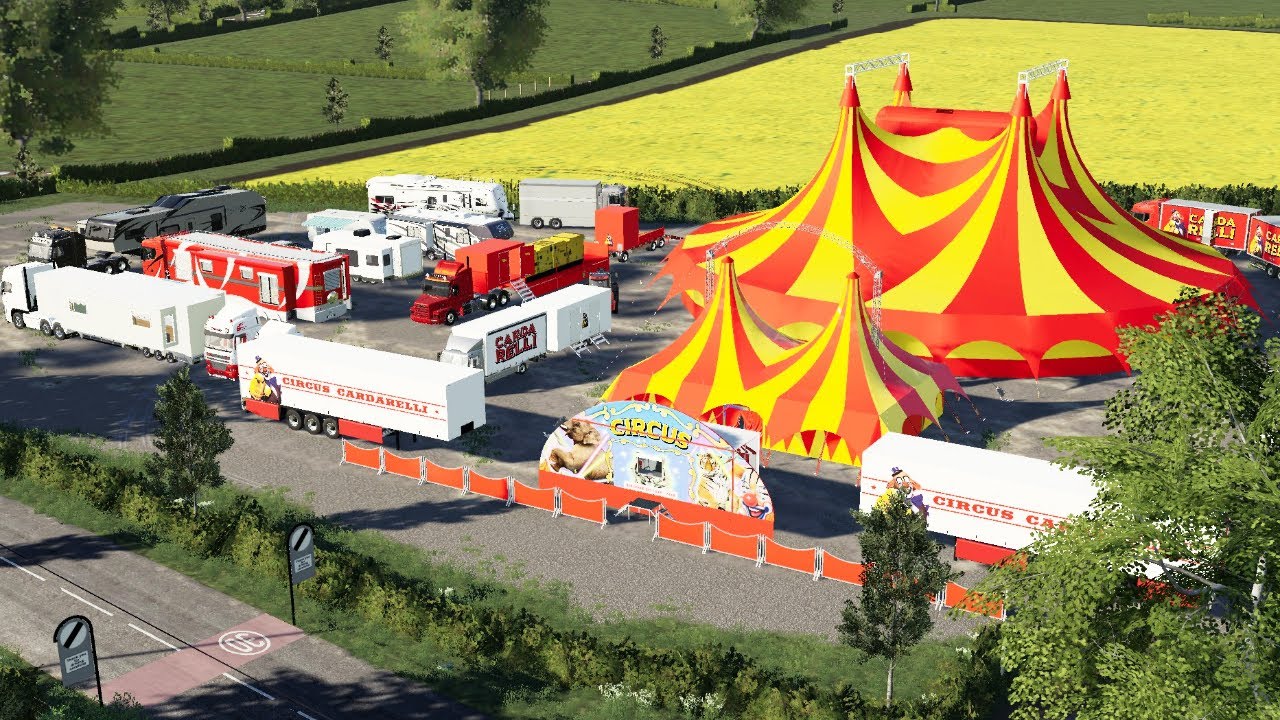 Farm Sim Circus 2024 Set-up! [FS19 Ep.08] - YouTube