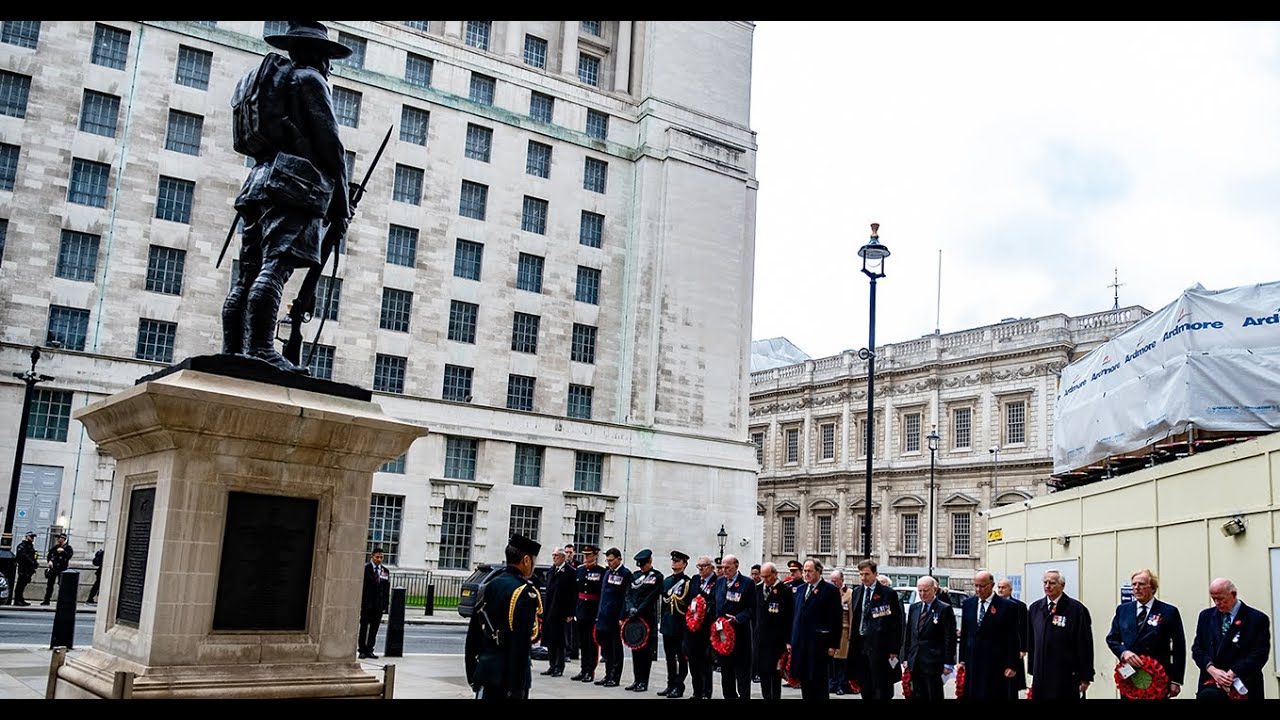 Gurkha Statue Whitehall - Memorial Service 10th November 2022 - YouTube
