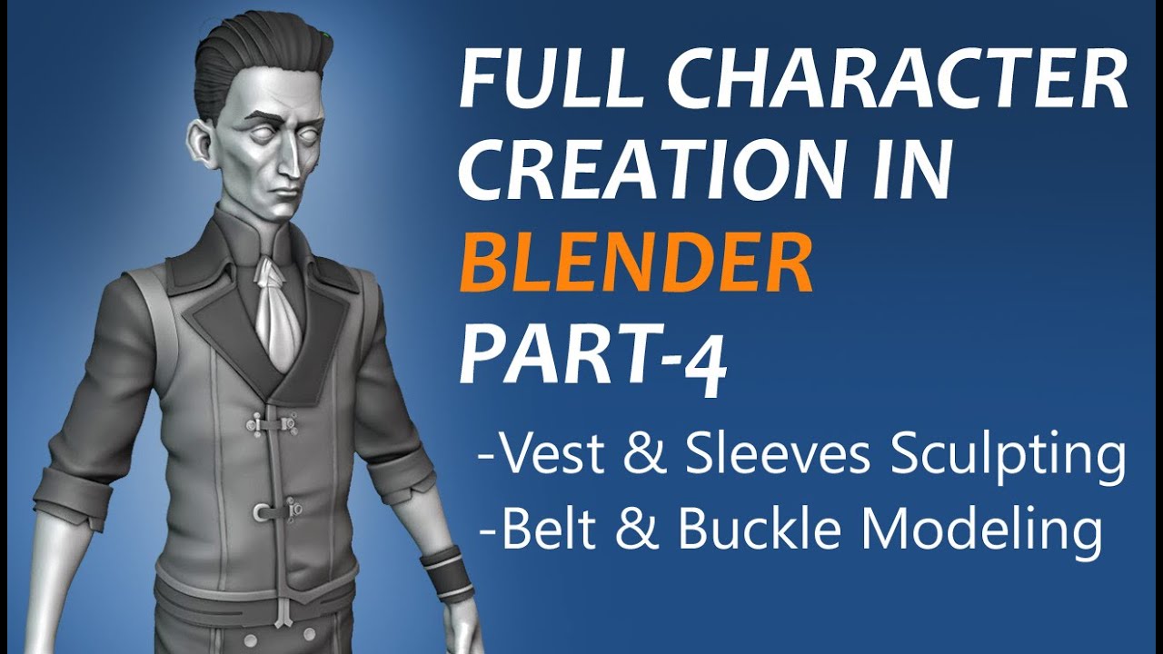 Silco- Full Character Sculpting in Blender Part 4 (Belt, Buckle and ...
