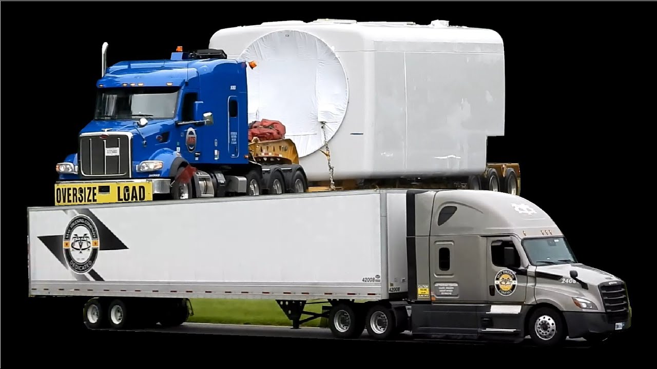 Gray Freightliner Cascadia May Trucking Blue Peterbilt | Truckspotting ...