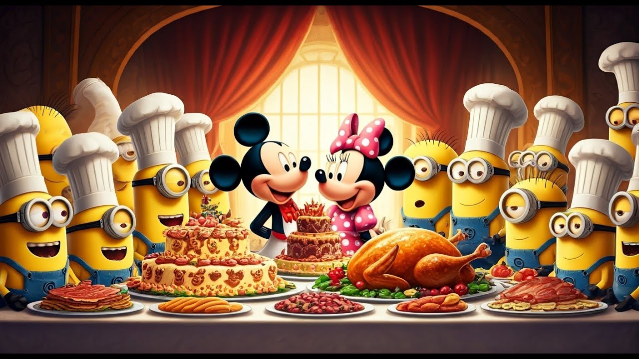 Minions cook a royal feast for Mickey & Minnie - YouTube