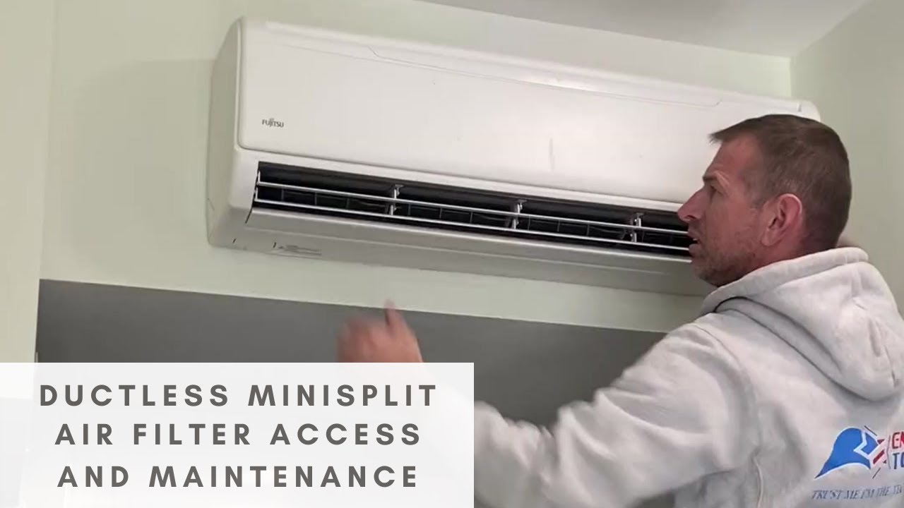 Ductless Mini-Split Air Filter Cleaning | Indoor Wall Unit. EMCO Tech # ...