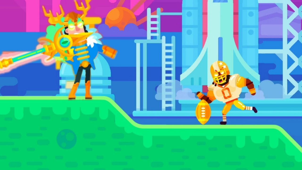 Bowmasters Ice King vs Mad Mike epic gameplay - YouTube