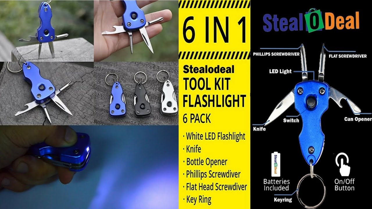 Smart key chain | 6 in 1 multitool key chain | Military key chain - YouTube