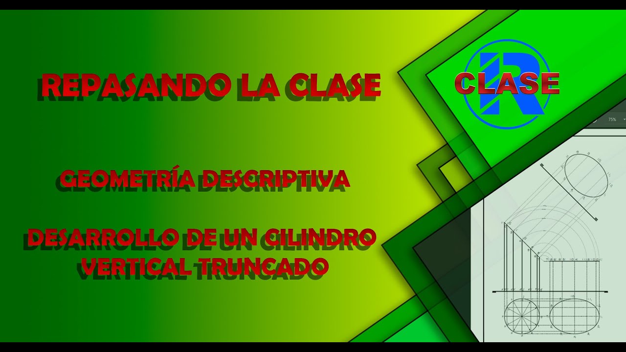 DESARROLLO de Un CILINDRO Vertical TRUNCADO [Paso a Paso] - YouTube
