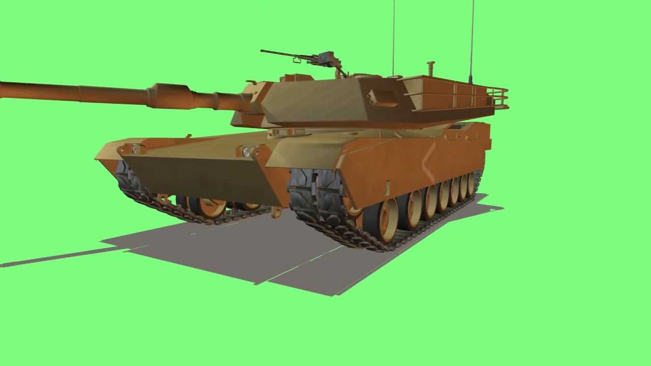 M1 Abrams Main Battle Tank animation poser 1080p s01r02 30fps green ...