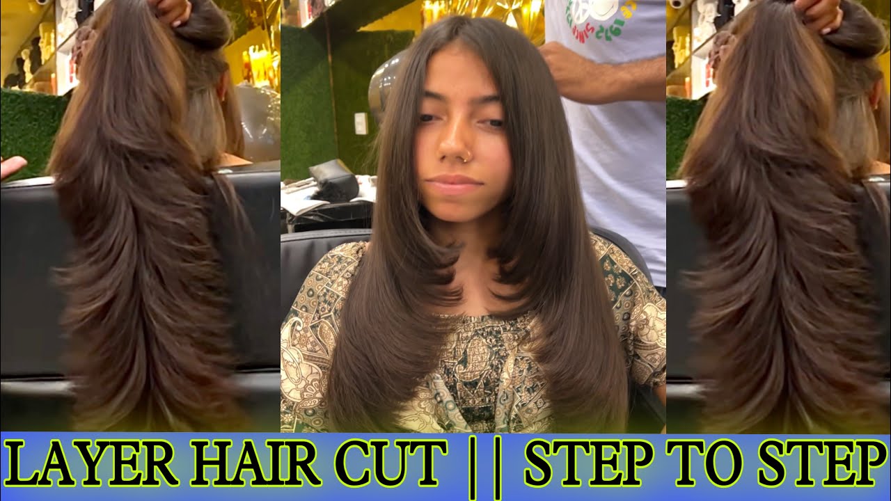 LAYER HAIR CUT || STEP TO STEP || हिन्दी में - YouTube