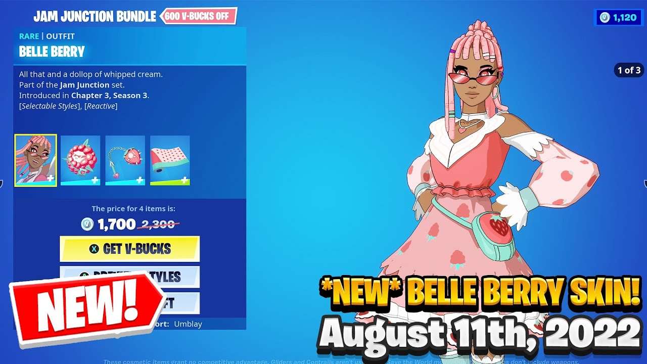 *NEW* Belle Berry Skin! | Fortnite - Item Shop [August 11th, 2022 ...