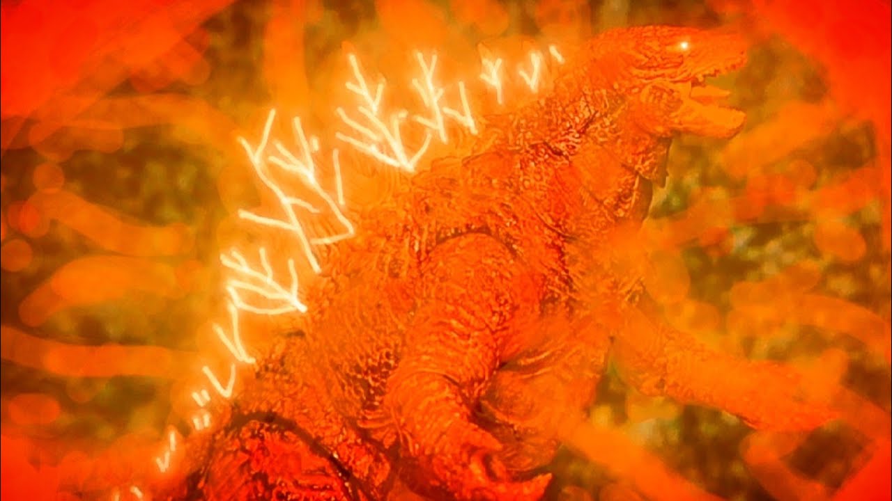 burning godzilla nuclear pulse/ roar stop motion test. - YouTube