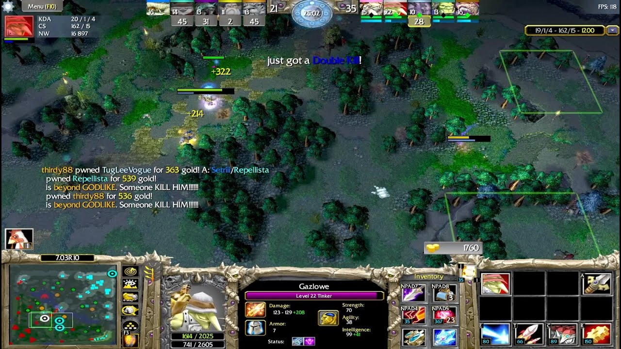 DOTA 1 Tinker Boush Beyond GODLIKE #19 - YouTube