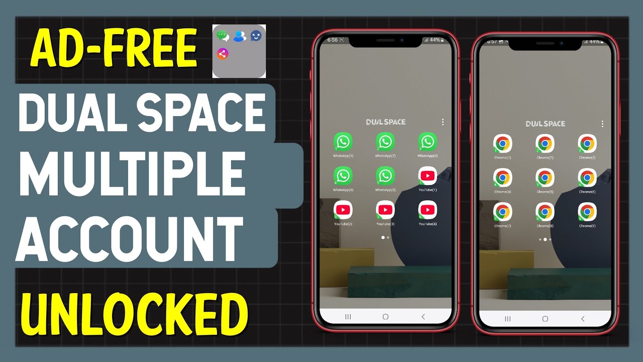 Best Free Dual Space Multiple Account App for Android - YouTube