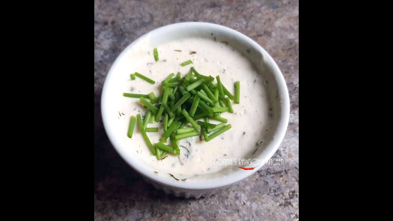 RAW VEGAN RANCH DRESSING Recipe ...Best one yet!! - YouTube