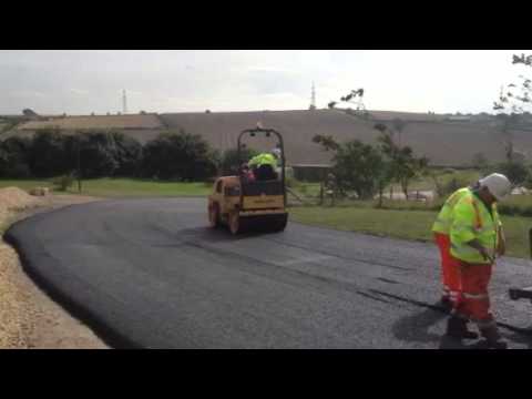 Asphalt rolling pattern - YouTube