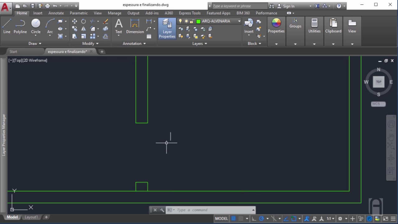 Curso AutoCAD - Desenhando Paredes Internas Parte 3 - YouTube