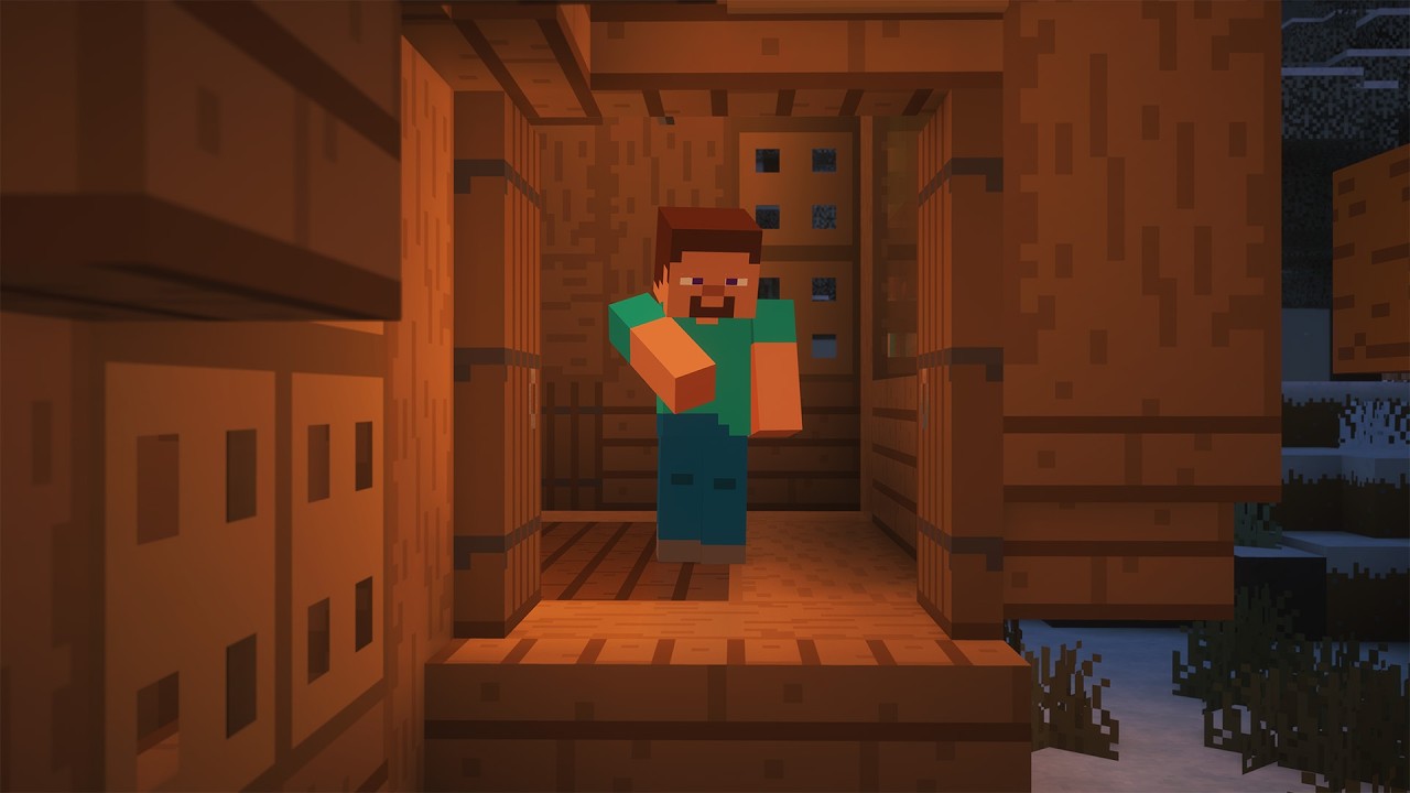 Minecraft Santa Visits Steve - YouTube