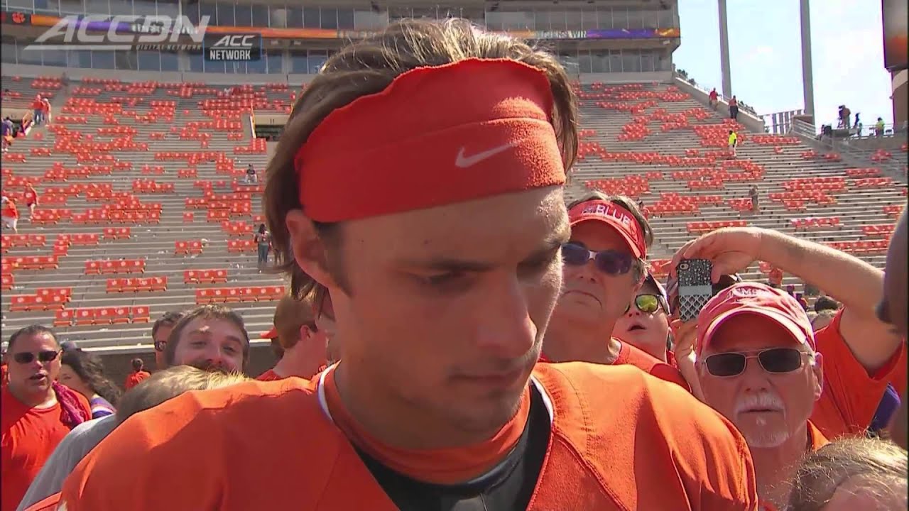 Clemson QB Cole Stoudt Talks Win Over South Carolina State - YouTube