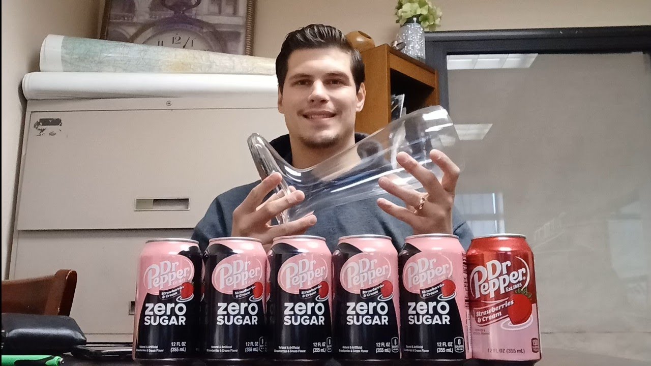 Dr Pepper Strawberries And Cream 2 liter chug and review in the ...