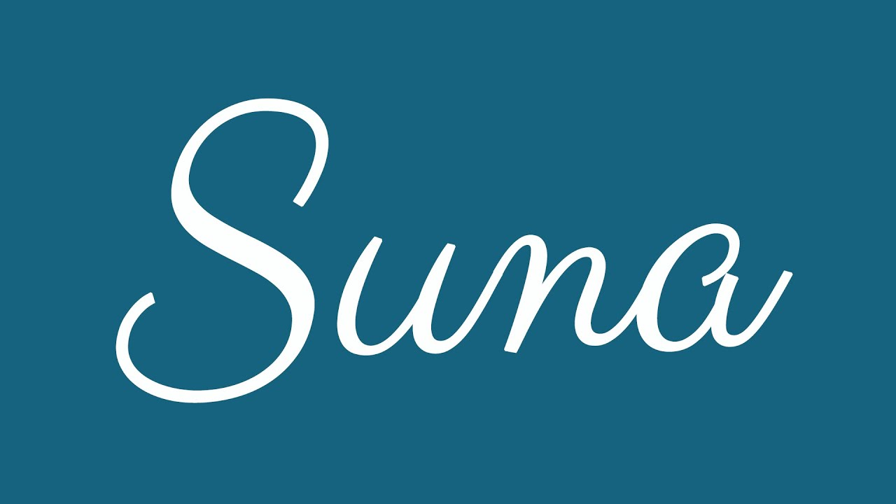 Learn how to Sign the Name Suna Stylishly in Cursive Writing - YouTube