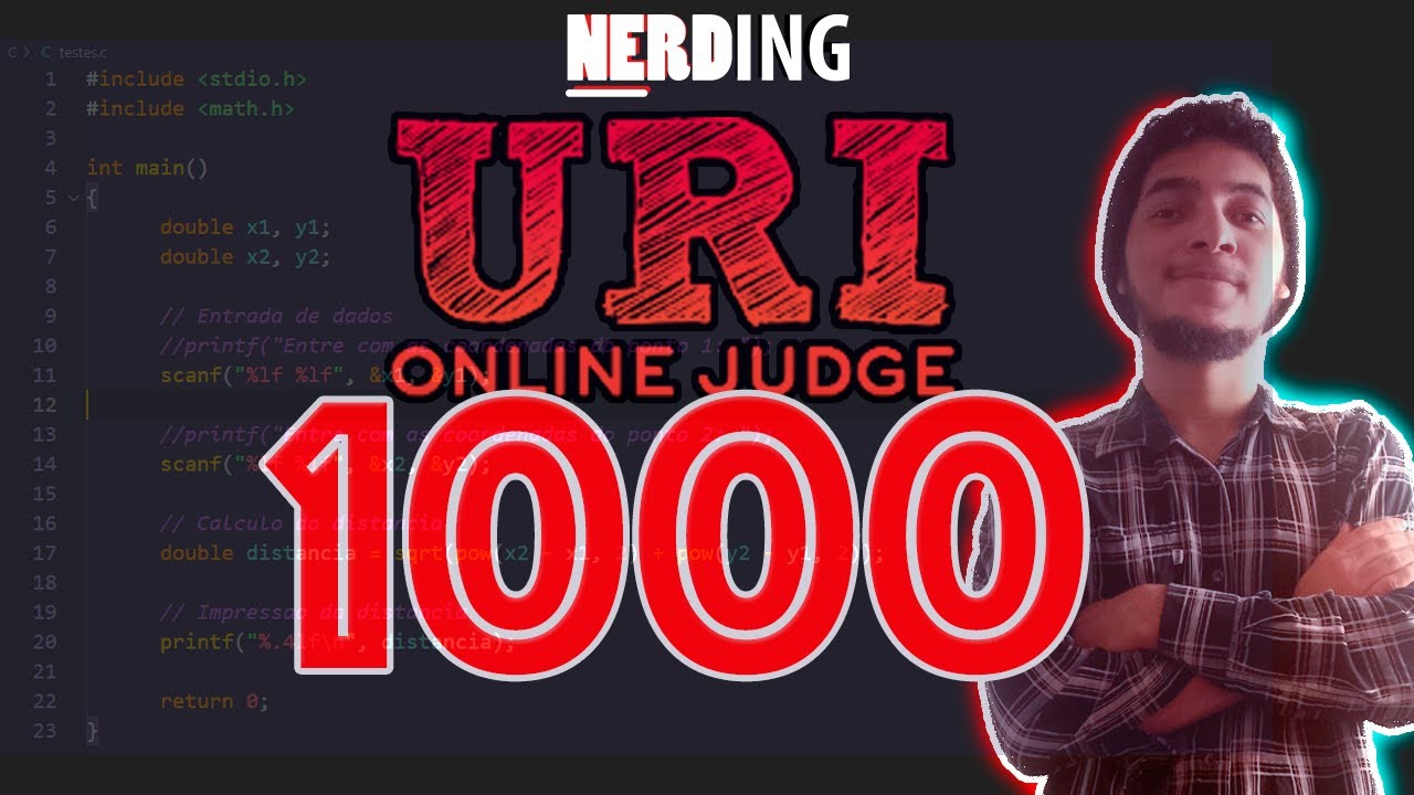 URI 1000 - Hello World Solucionado em C - YouTube