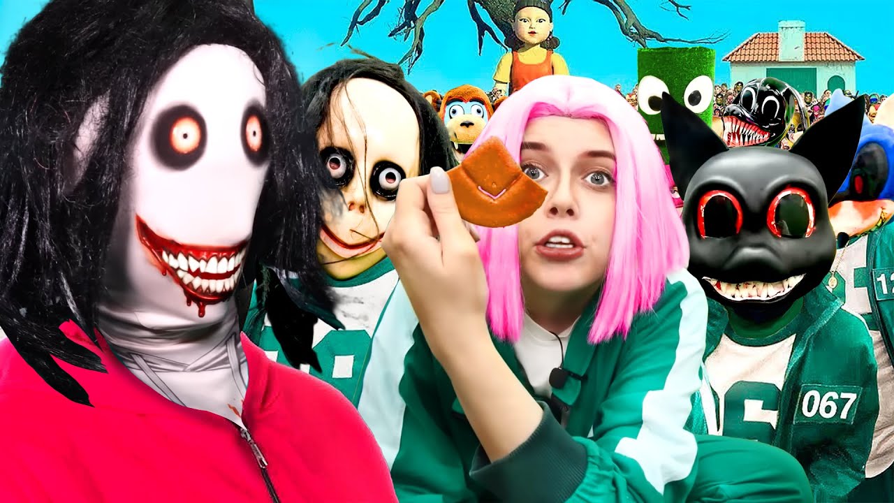 ИГРА В КАЛЬМАРА с МОНСТРАМИ и СУПЕРГЕРОЯМИ Youtube