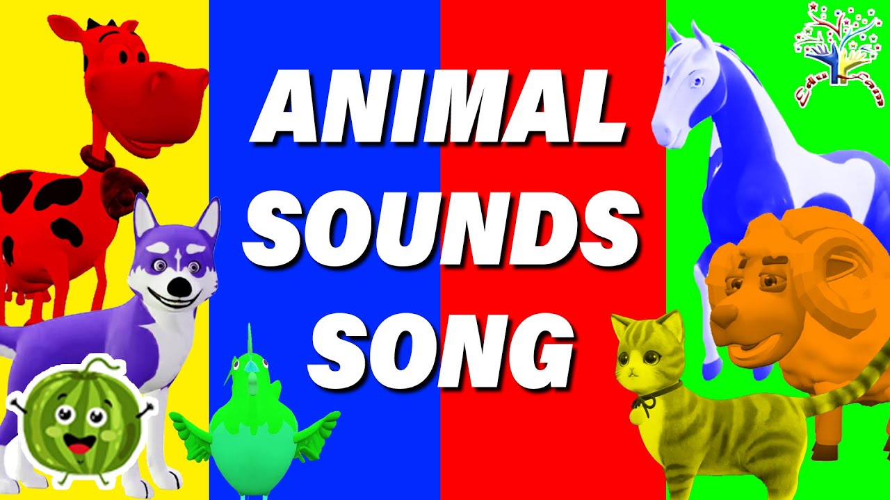 Learn the colors of Animals AW Cow, Chicken, Horse, Sheep, Cat, Dog ...