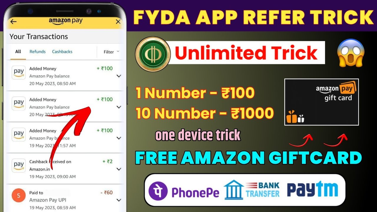 Fyda App Unlimited Trick | Fyda App Refer Trick | Fayda App Payment ...
