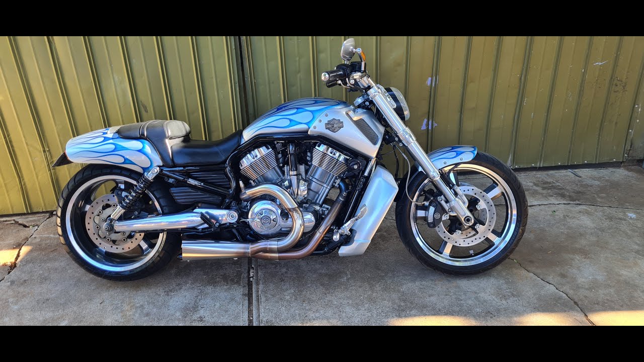 Harley Davidson vrod muscle Burleigh bar installation pt 1 - YouTube