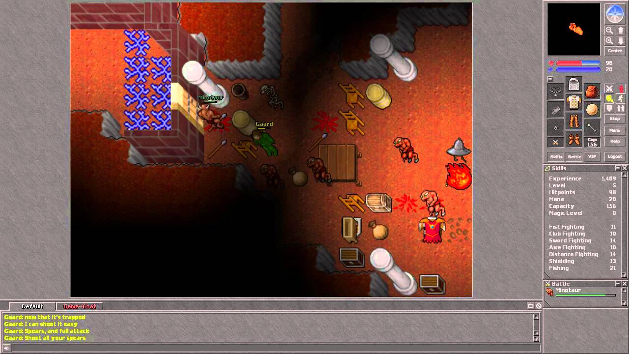 Tibia [7.3] Rookgaard Minotaurs - YouTube