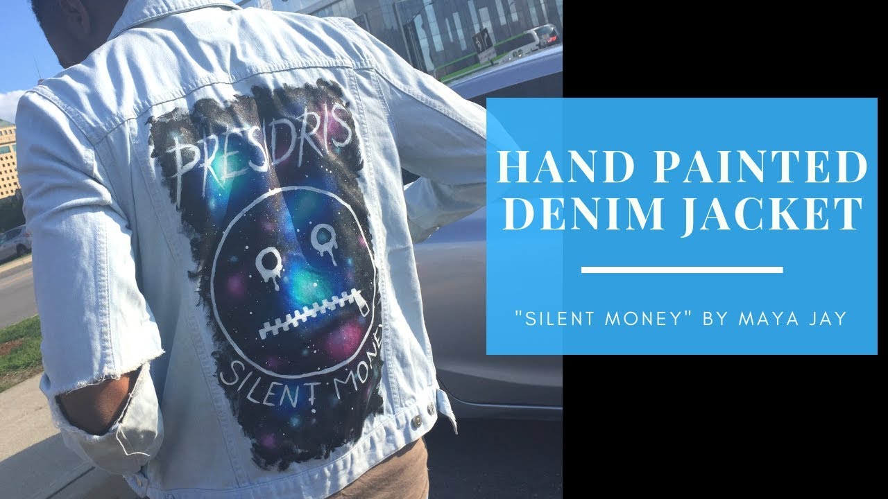 Custom Painted Denim Jacket - speed painting - YouTube