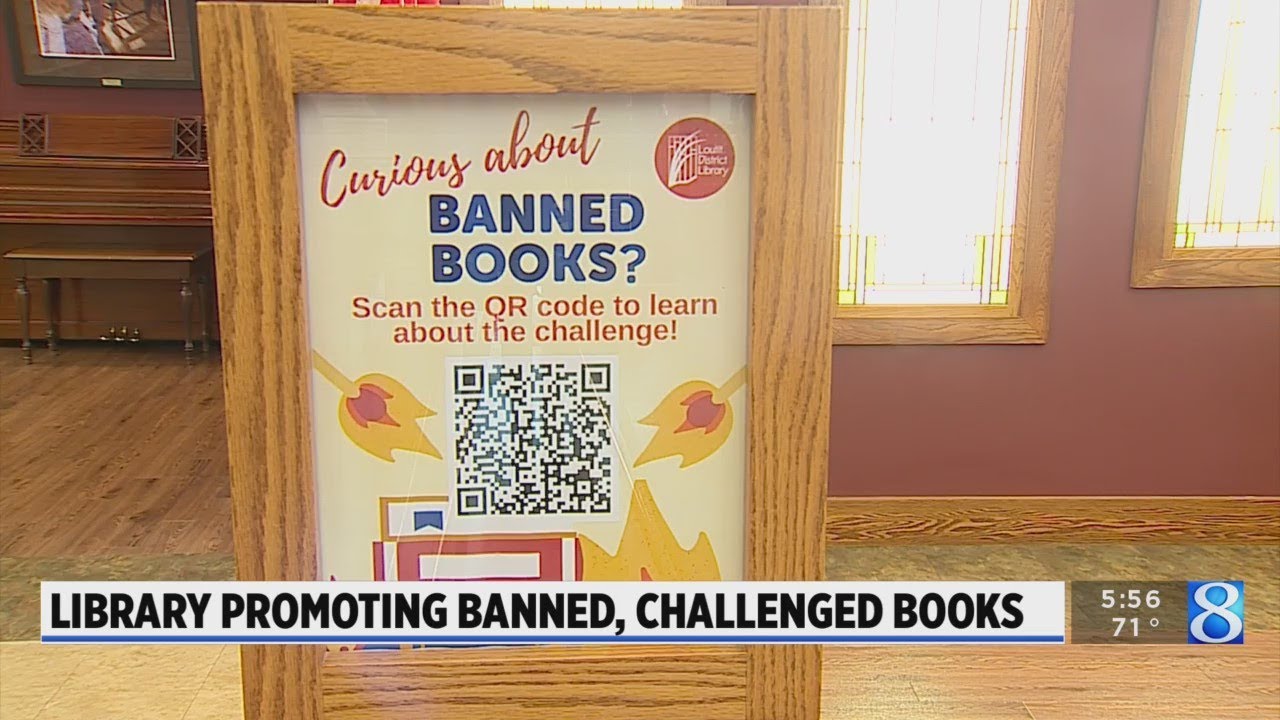 Library promoting banned, challenged books - YouTube