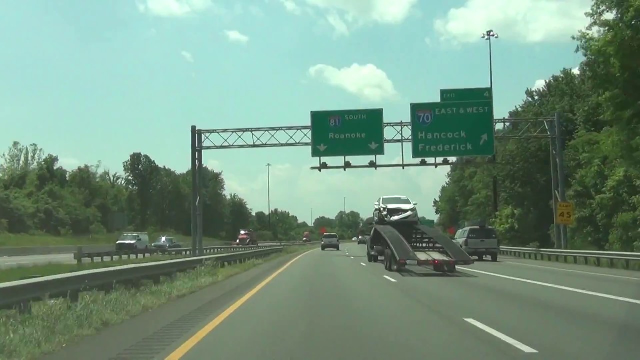 Maryland - Interstate 81 South - Mile Marker 12 to 0 - YouTube